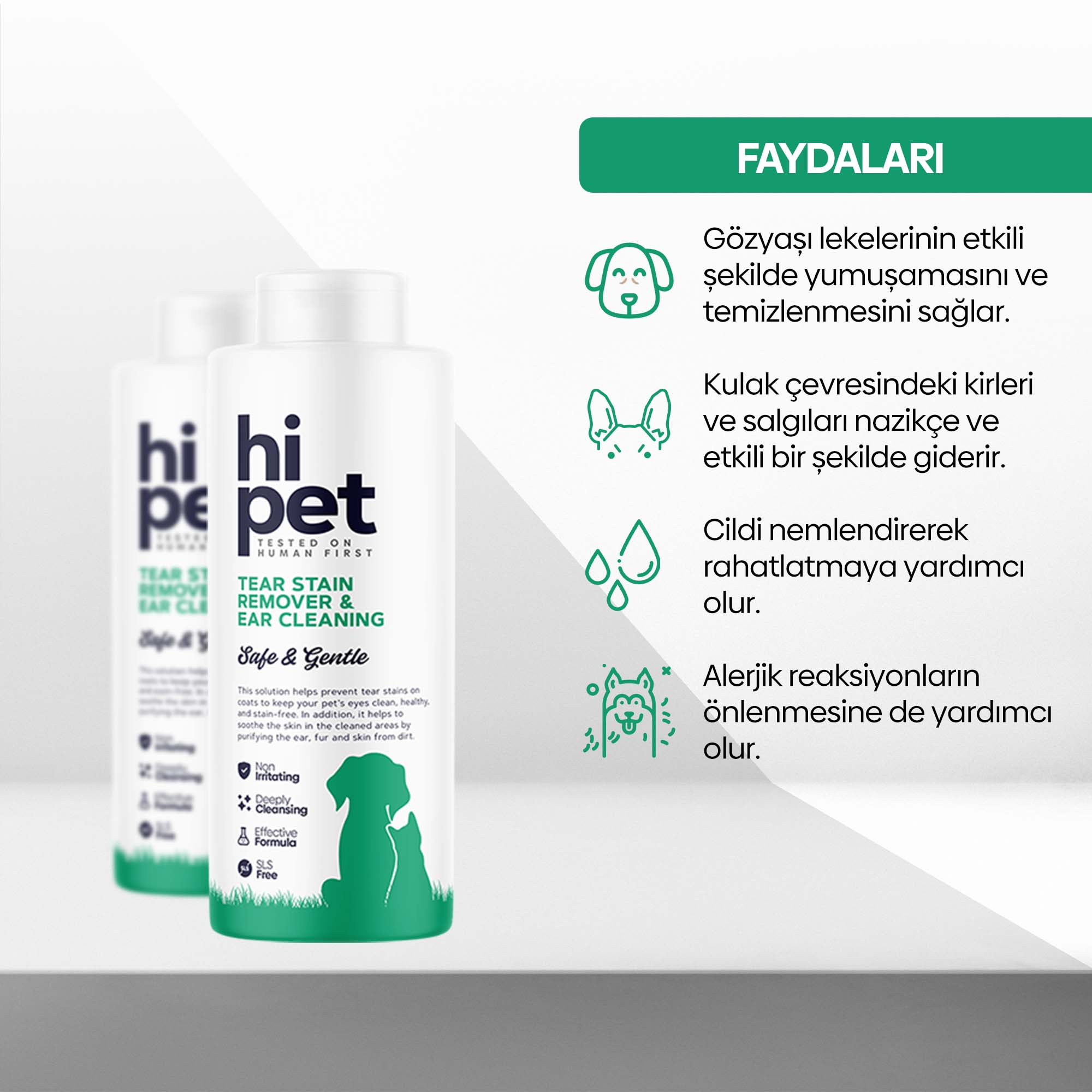 HiPet Gözyaşı Lekesi ve Kulak Temizleme Solüsyonu – hipetturkiye